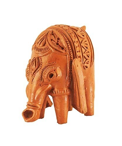 Traditional Terracotta Elephant Showpiece Statue For Home Office Decor ...
