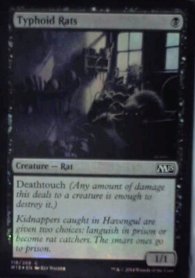 Typhoid Rats - Magic 2015 (M15): #118, Magic: The Gathering - Foil Lp ...