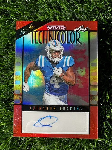 Ohio State Buckeyes 2024 Leaf Vivid Technicolor Quinshon Judkins Auto 4 ...