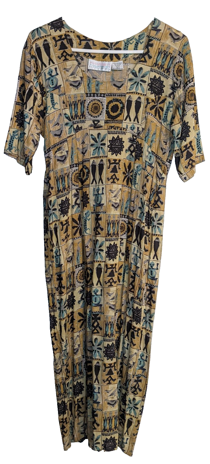 Passports of Pier 1 Imports Large Vintage Tribal Print Dress Browns ...