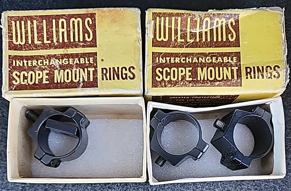 Vintage Williams Scope Mount Rings For Williams Mount In Box | eBay