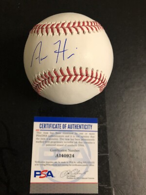 Autographed Aaron Hicks Baseball PSA Certified Signed | eBay