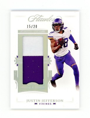 2021 Panini Flawless Patches Silver Justin Jefferson PATCH 15/20 | eBay