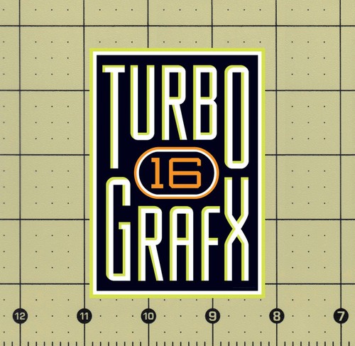 CUSTOM MADE COLLECTIBLE TURBOGRAFX 16 LOGO MAGNET (2¾"x3⅞") turbo grafx ...