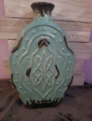 RARE Distressed Aqua Glazed Porcelain Architectural Decor | eBay