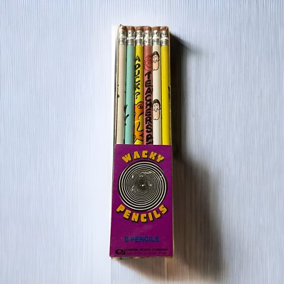 Vintage Wacky Pencils 5 Pencils Empire Pencil Company USA 1970's | eBay