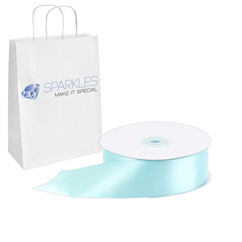Satin Ribbon 1.5" Wide 50 Yd Yard Roll - Aqua Blue - Solid Reels Party ...