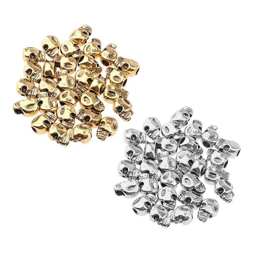 30x Skull Hair Beads Hair Braid Rings Cuff Clip | eBay