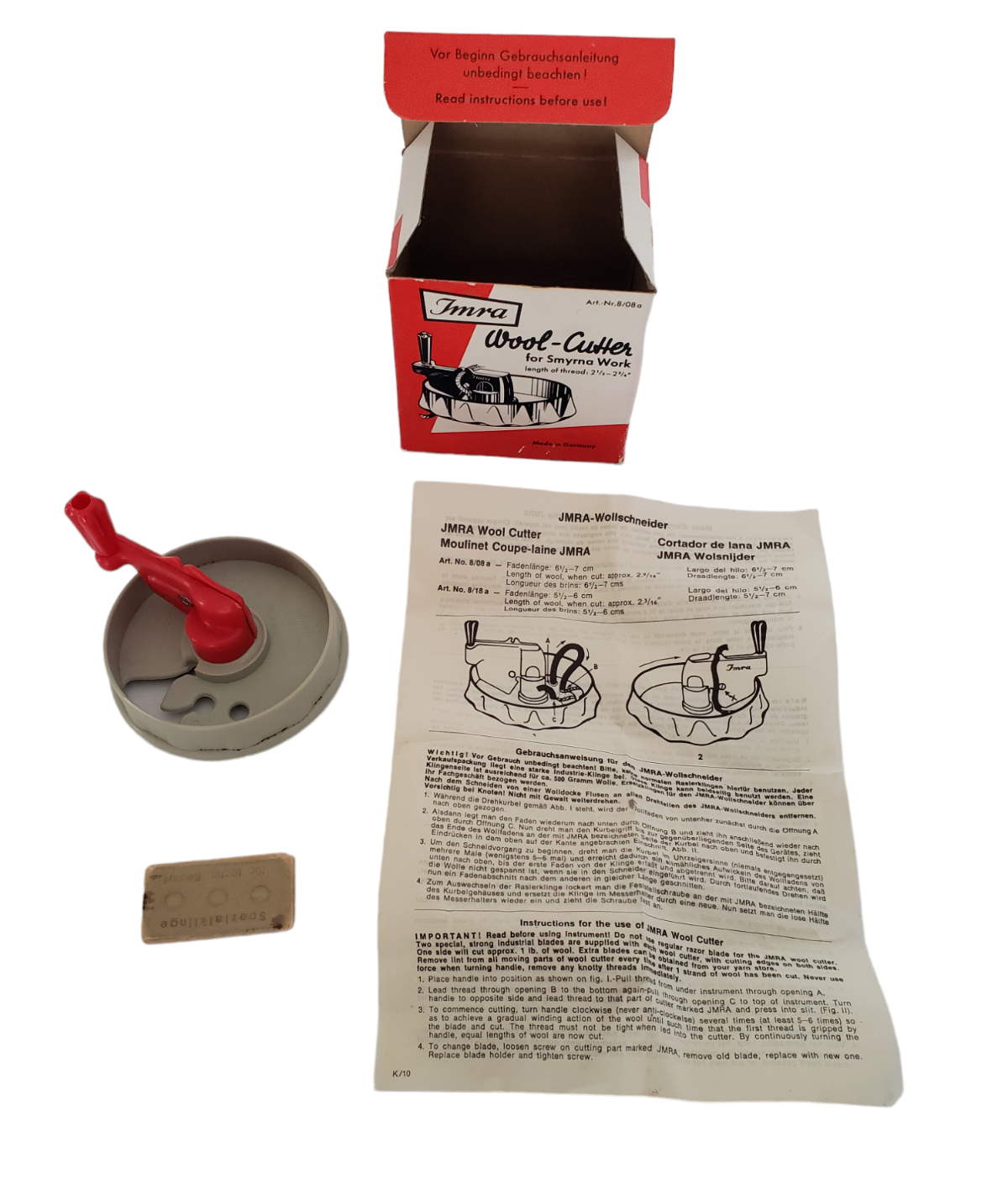 Vintage Imra Wool Cutter for Smyrna Work Made in Germany Instructions Box | eBay
