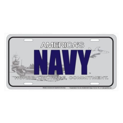 United States Navy License Plate / US Military Vanity Plates for Navy ...