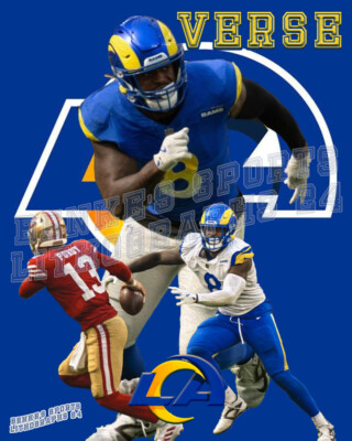 Los Angeles Rams Lithograph print of Jared Verse 2024 | eBay