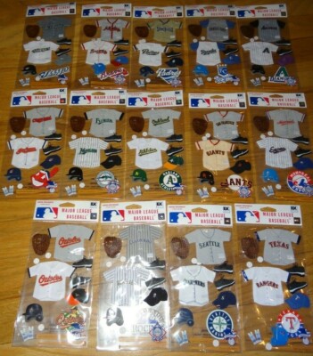 Major League Baseball Dimensional Scrapbooking Sticker Embellishment U ...