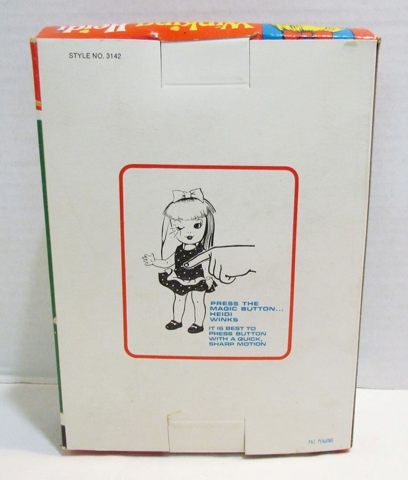 REMCO 1960's WINKING HEIDI DOLL UNUSED IN BOX VINTAGE OLD STORE STOCK ...