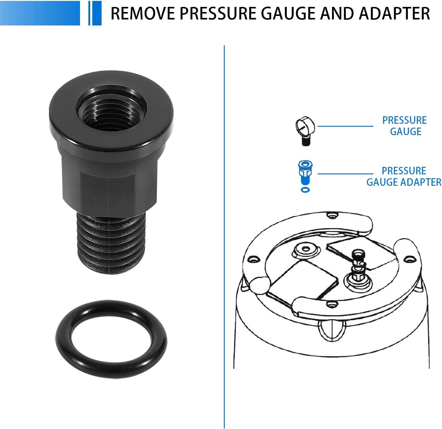 R0557100 Pressure Gauge Adapter for Zodiac Jandy CS Series Cartridge ...