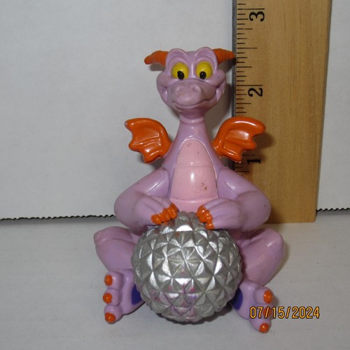 Figment The Dragon Holding Spaceship Earth Globe 2.5" PVC Figure Disney ...