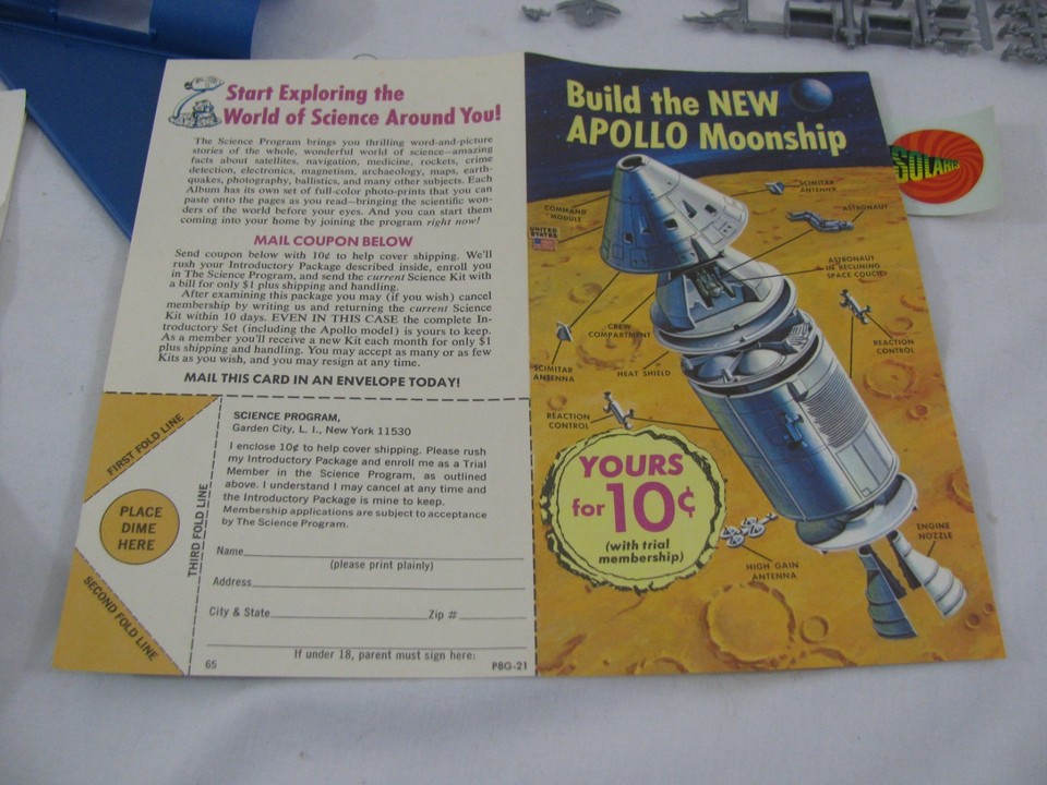 Vintage 1968 Revell 1/156 Atomic Space Explorer Solaris Rocket #H1851 ...