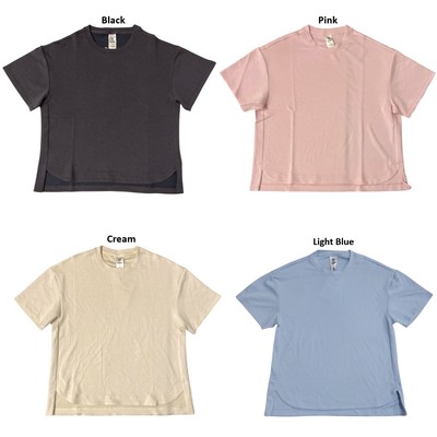 Member's Mark Women's Relaxed Fit Drop-Tail Hem Sandwash Short Sleeve ...