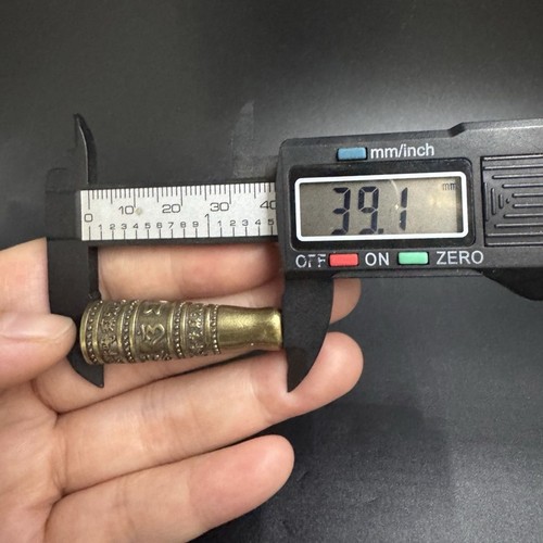 Brass Smoking Pipe Tip Dragon Carving Six Words Mantra Vintage Style ...