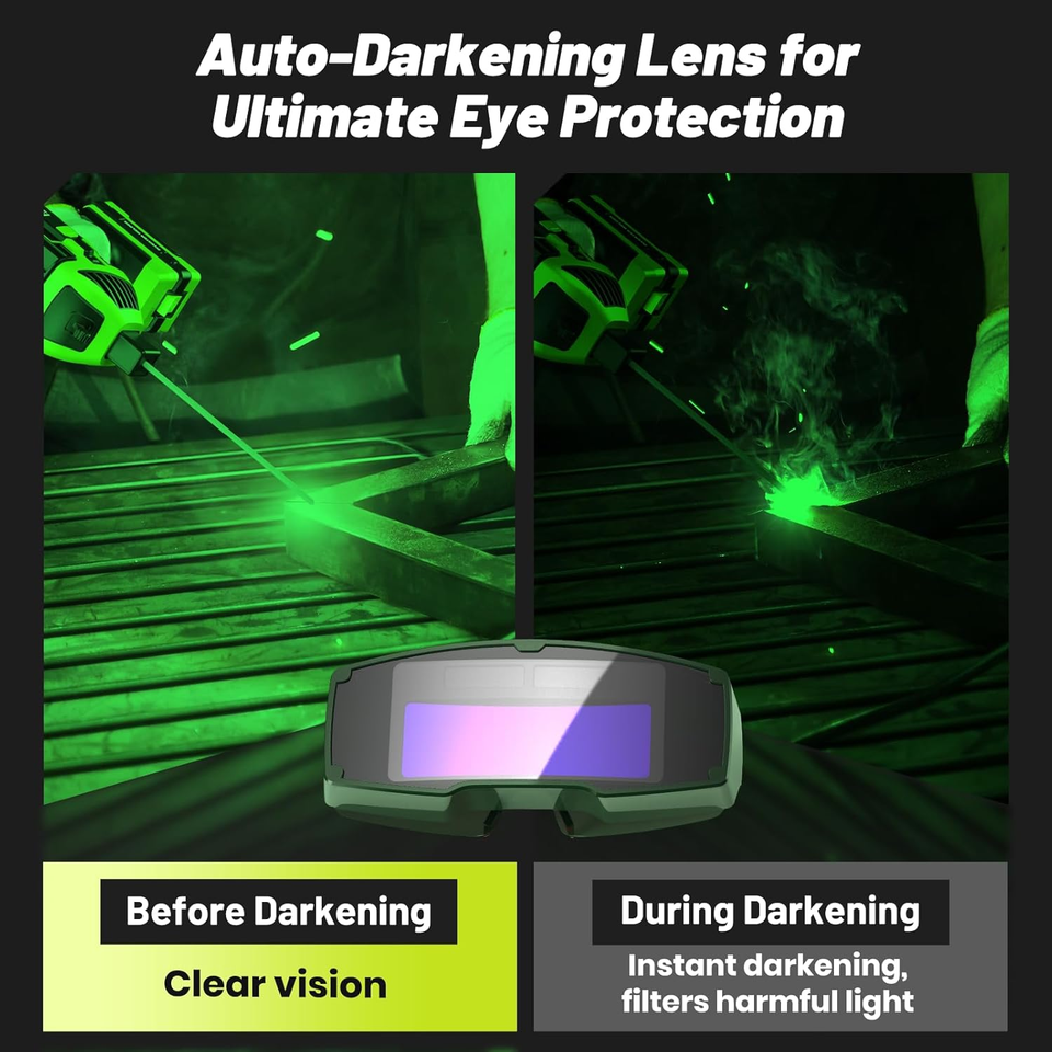 Portable Welding Machine 110V with Auto Darkening Goggles: Handheld ...