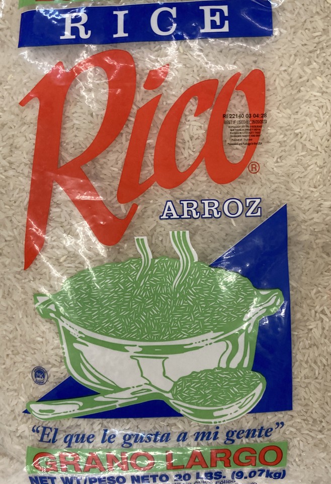 Arroz Rico Long Grain Rice Rico 20 lbs Grano Largo | eBay