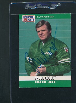 1990 Pro Set #242 Bruce Coslet Jets Signed Auto *B7506 | eBay