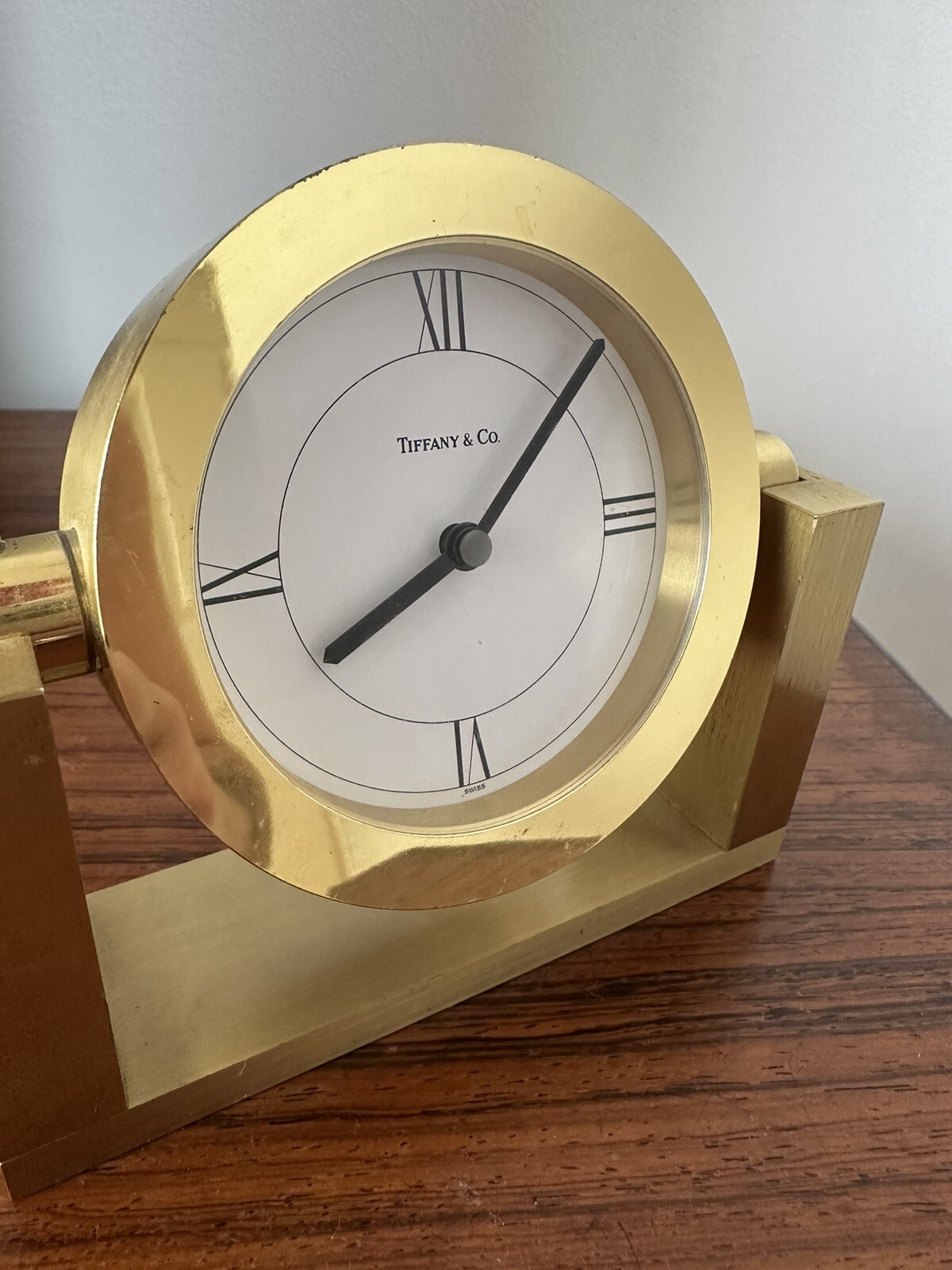Vintage Brass Swiss Made “Swing” Tiffany Clock | eBay