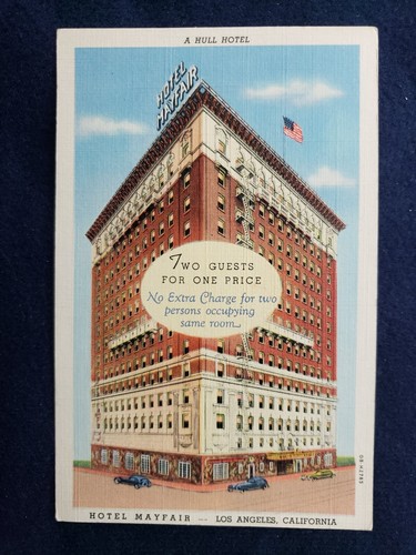 Hotel Mayfair Vintage Cars Los Angeles California CA Postcard | eBay