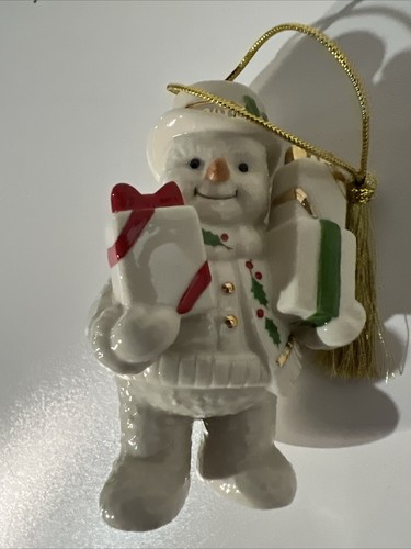 Lenox 2018 Annual Christmas Gifts Galore Snowman Ornament | eBay