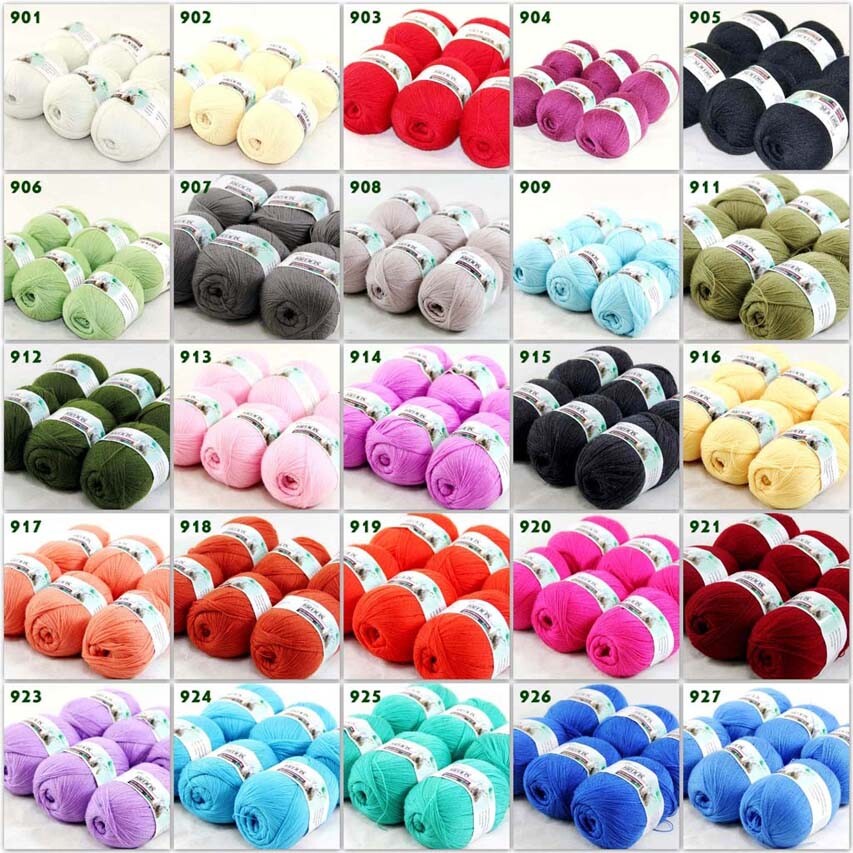 Sale 1 ballx50gr LACE Soft warm Crochet Acrylic Wool Cashmere hand ...