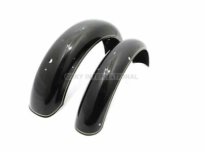 Front & Rear Mudguards Black Compatible With Royal Enfield Bullet 500Cc ...