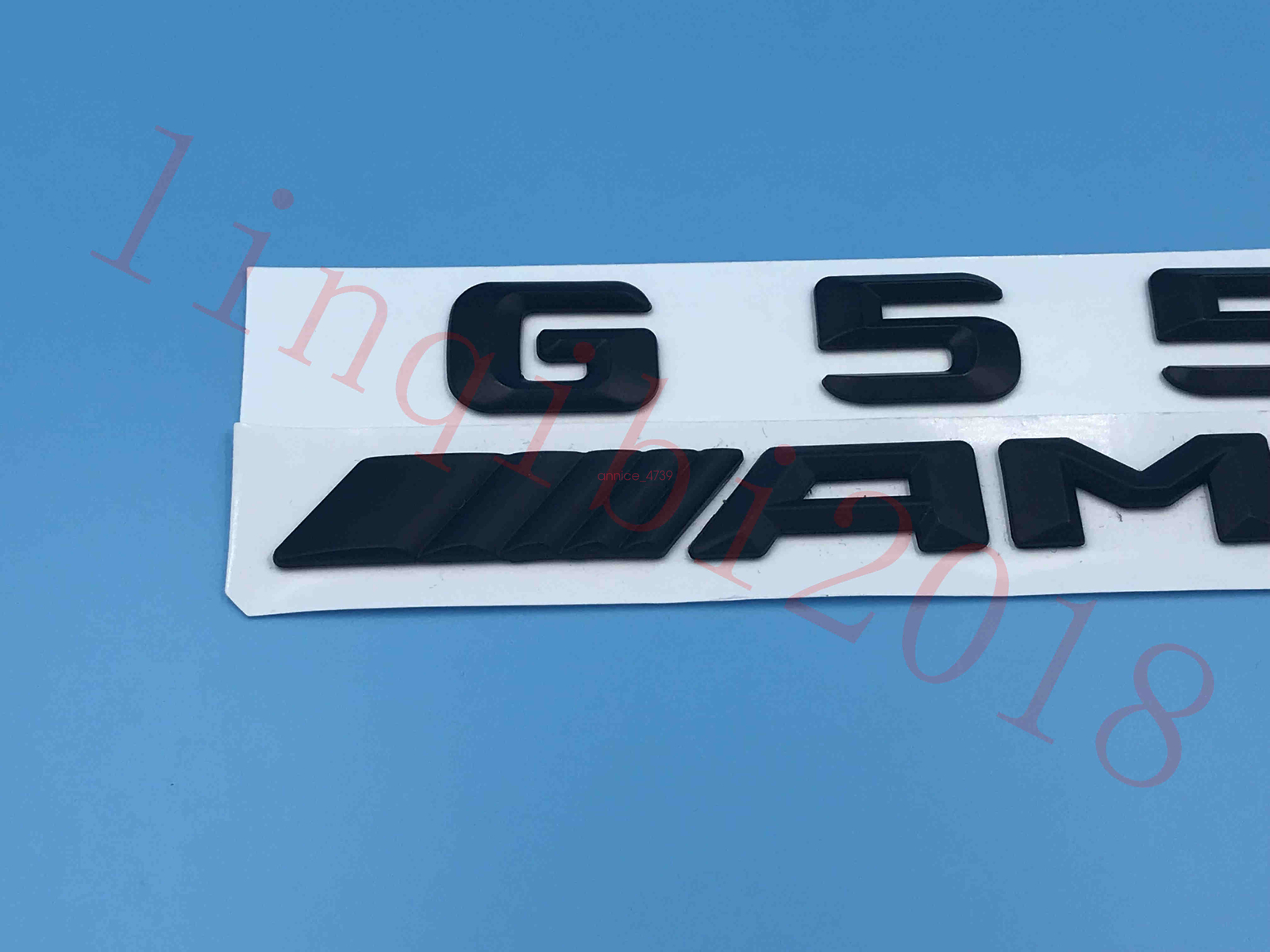 Matte Black " G55 + AMG " Letters Trunk Embl Badge Sticker for Mercedes ...