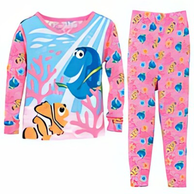 DISNEY DORY FINDING NEMO PINK PAJAMAS SET PJ PALS ~ Girl's Size 10 ...