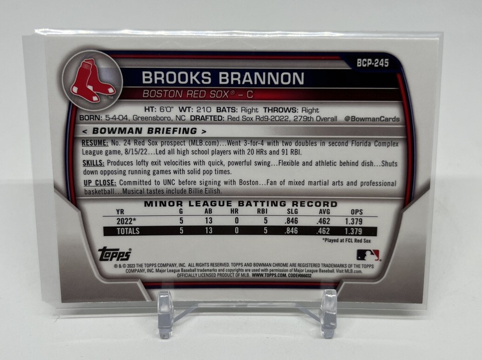 2023 Bowman Chrome Brooks Brannon 1st Mega Box Mojo Refractor #BCP-245 ...