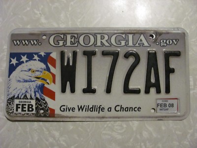 2008 GEORGIA LICENSE PLATE FREE SHIPPING SEE MY OTHER PLATES "wildlife ...