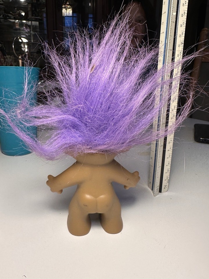 Vintage 1980s Wishnik Troll Doll – Purple Hair, Pink Eyes – Russ, 6 ...