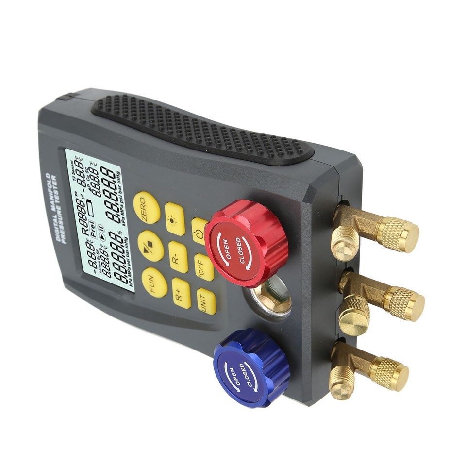 HVAC Digital Manifold Gauge Vacuum AC Manifold Meter Electronic For Air ...