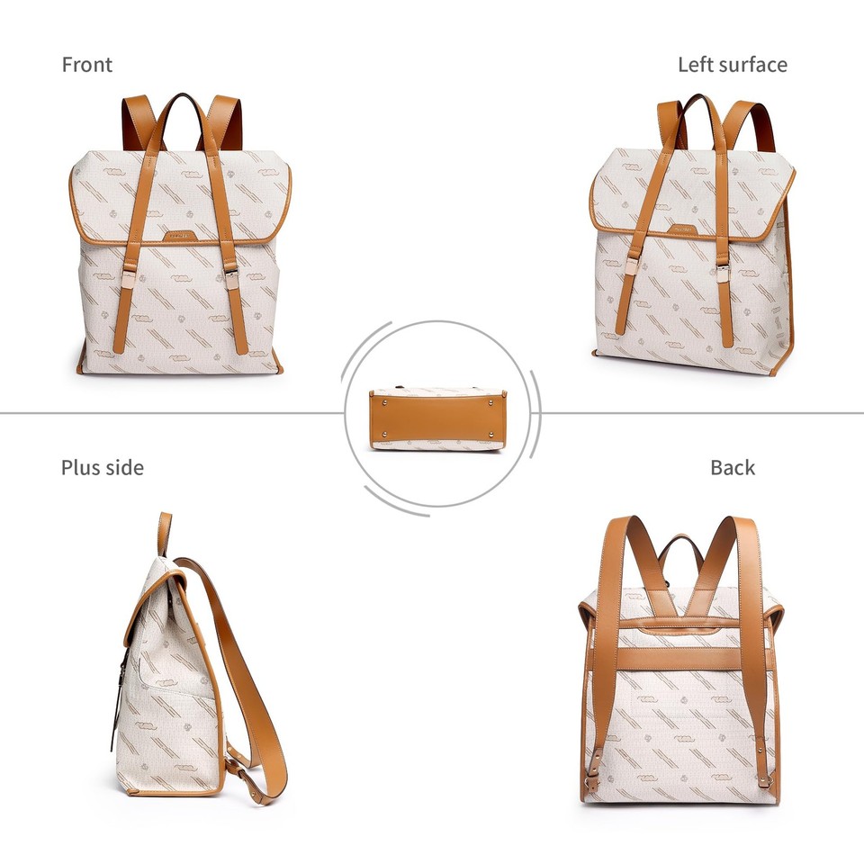 Large Backpack Purse for Women and Men Anti-theft PU Leather Fashion ...