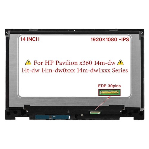 Replacement 14" LCD Display Touch Screen For HP Pavilion x360 14m-dw ...