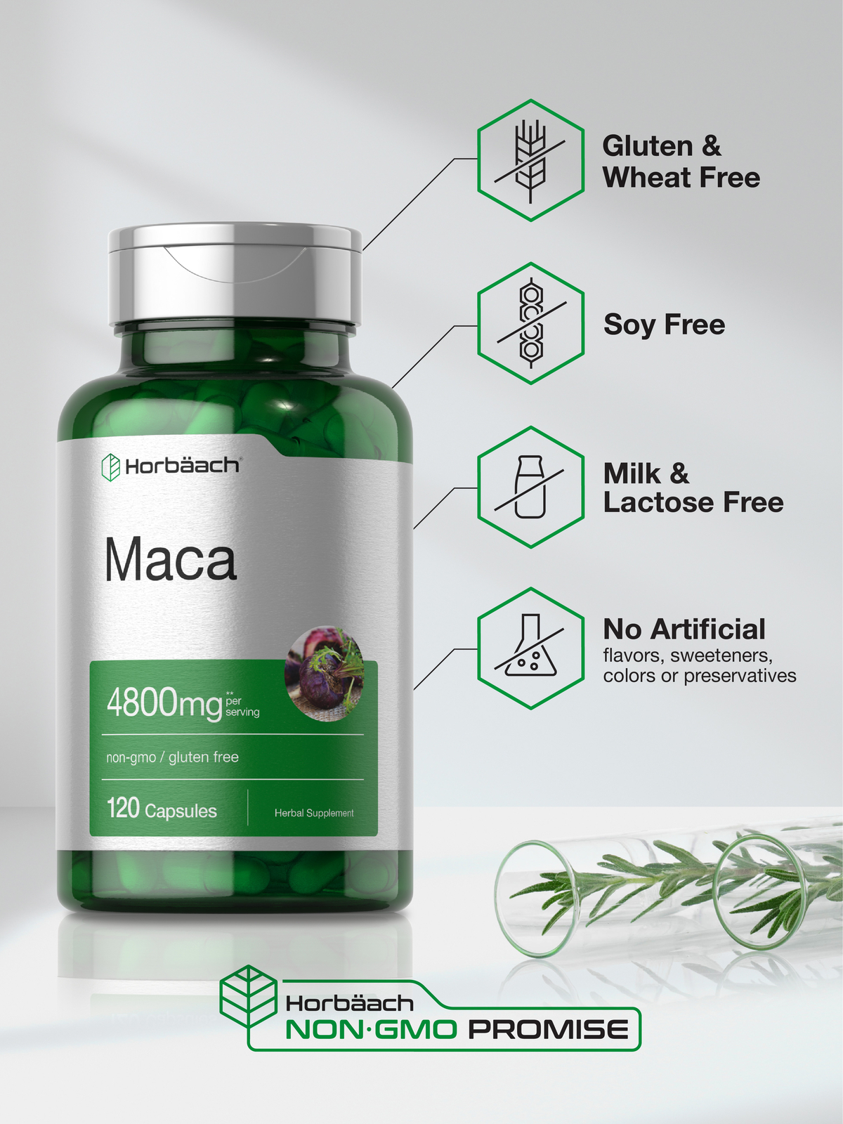 Maca Root Capsules 4800 mg | 120 Pills | Peruvian Maca Extract | by ...
