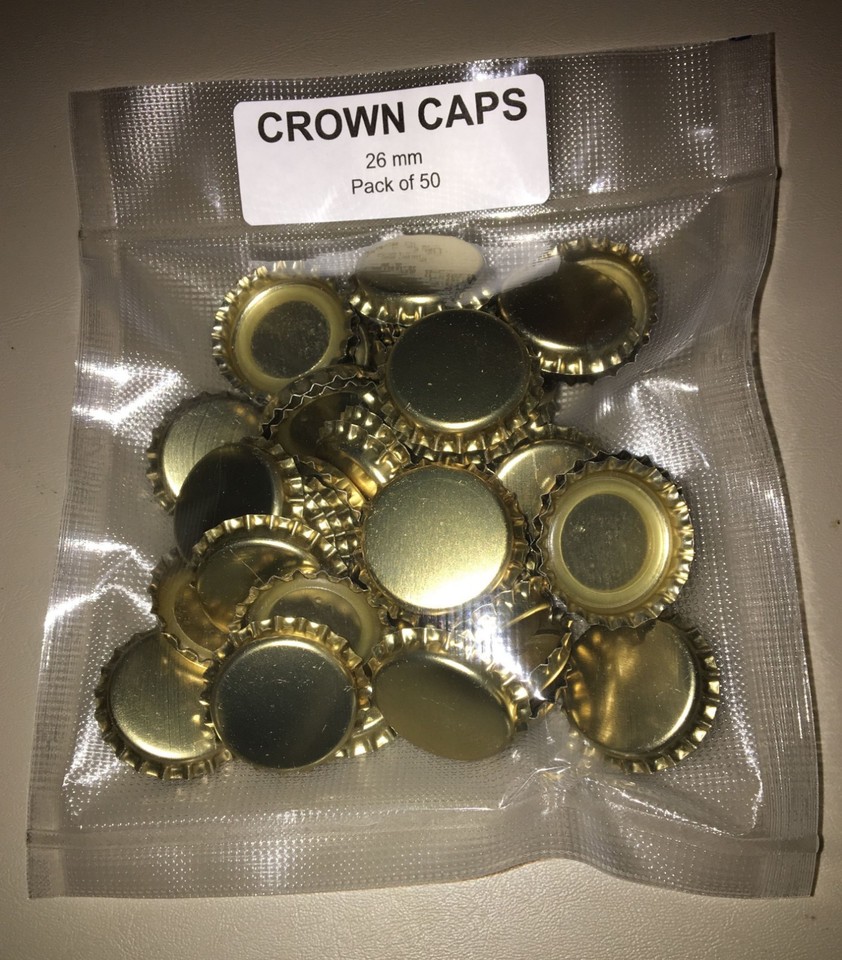 Gold Oxygen Absorbing Bottle Caps 150 count, 3 packs of 50 each - FREE ...