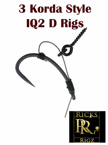 3 x IQ2 D Rigs - Wafters - Camo Green - Fluorocarbon- NEW 2022 - Korda ...