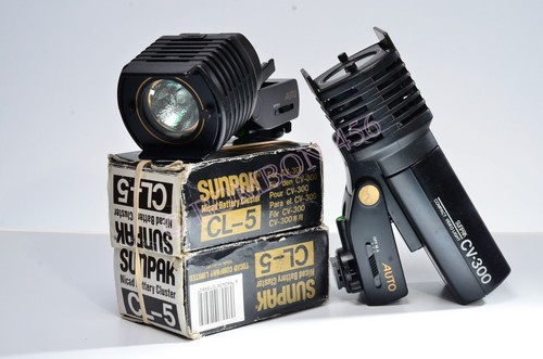 2 SUNPAK CV-300 CORDLESS COMPACT VIDEO LIGHTS AND 3 CL-5 BATTERIES | eBay