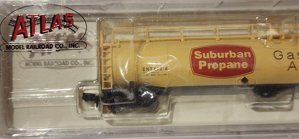 Atlas N Scale 33,000 Gallon Tank Car Suburban Propane #1314 | eBay