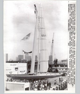 60 ft RACING SAILBOAT Stars & Stripes SAN DIEGO Vintage 1988 Press ...