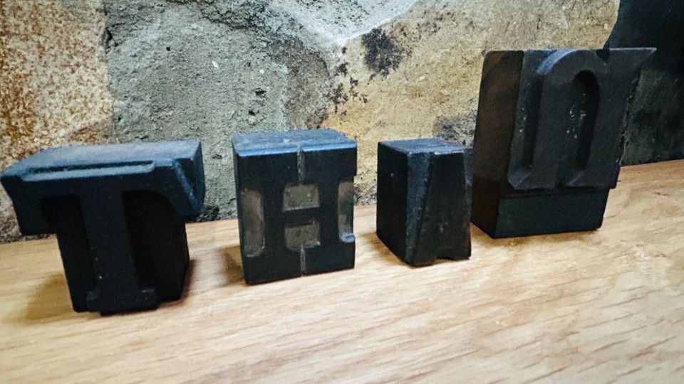 x 4 Vintage Wooden Printing Block Letters, H,A,T & U (or N) | eBay UK