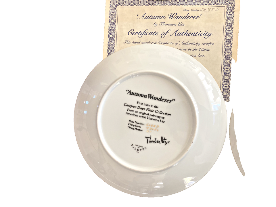 "Precious Moments" plates and " Carefree Days" plates by Thornton Utz ...