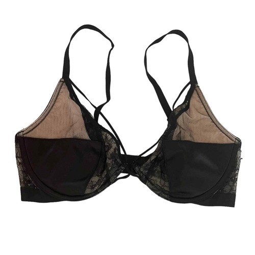 Victoria’s Secret Very Sexy Unlined Plunge Lace Overlay Faux Leather ...