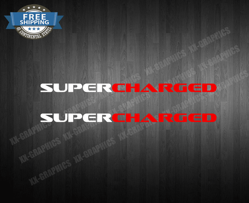 Supercharged Decal Sticker 2 Color Graphic STYLE #2 | eBay
