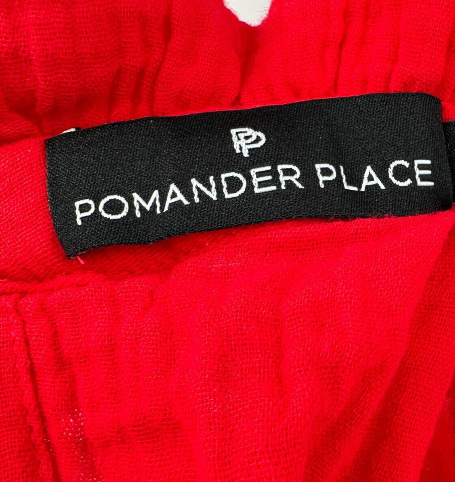 Pomander Place by Tuckernuck Red Lightweight Gauze Morgan Dress sz L ...