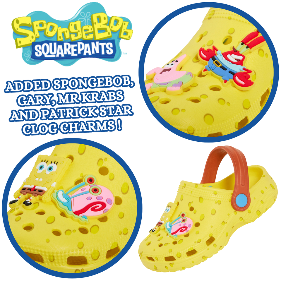 SpongeBob SquarePants Clogs with Charms Sandals Kids Summer Sliders ...